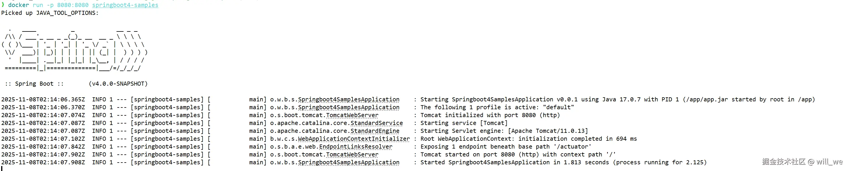 Spring Boot4先行篇：第一篇 Spring Boot 创建 Docker 镜像pring Boot4预计年底 - 掘金